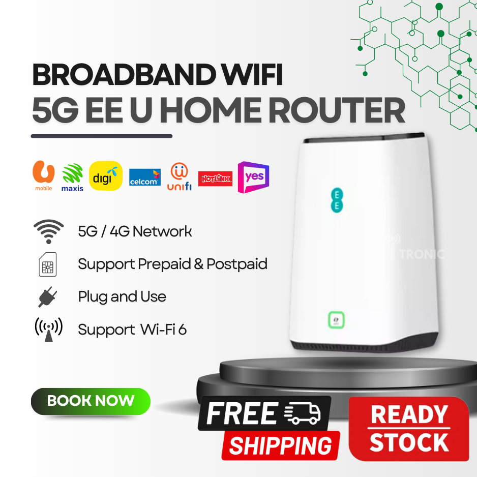 ITRONIC [READY STOCK] U HOME 5G UMOBILE Broadband Modem UK 5G EE Router WIFI 6 CPE | Shopee Malaysia