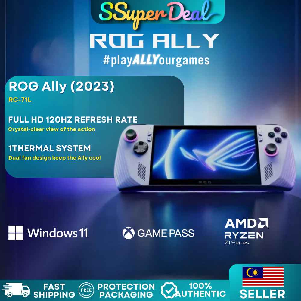 ASUS ROG Ally 7" 120Hz Gaming Handheld | AMD Ryzen Z1 / Z1 Extreme ...