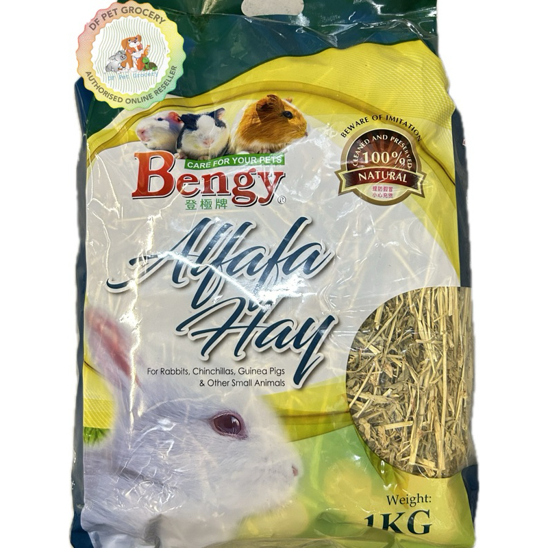 Bengy Alfalfa For Small Animals 1kg + - ( 9100 Rabbit Food & Guinea Pig ...