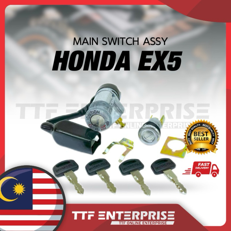 HONDA EX5 MAIN SWITCH ASSY SUIS KUNCI KEY SET EX5 HIGHPOWER | Shopee ...