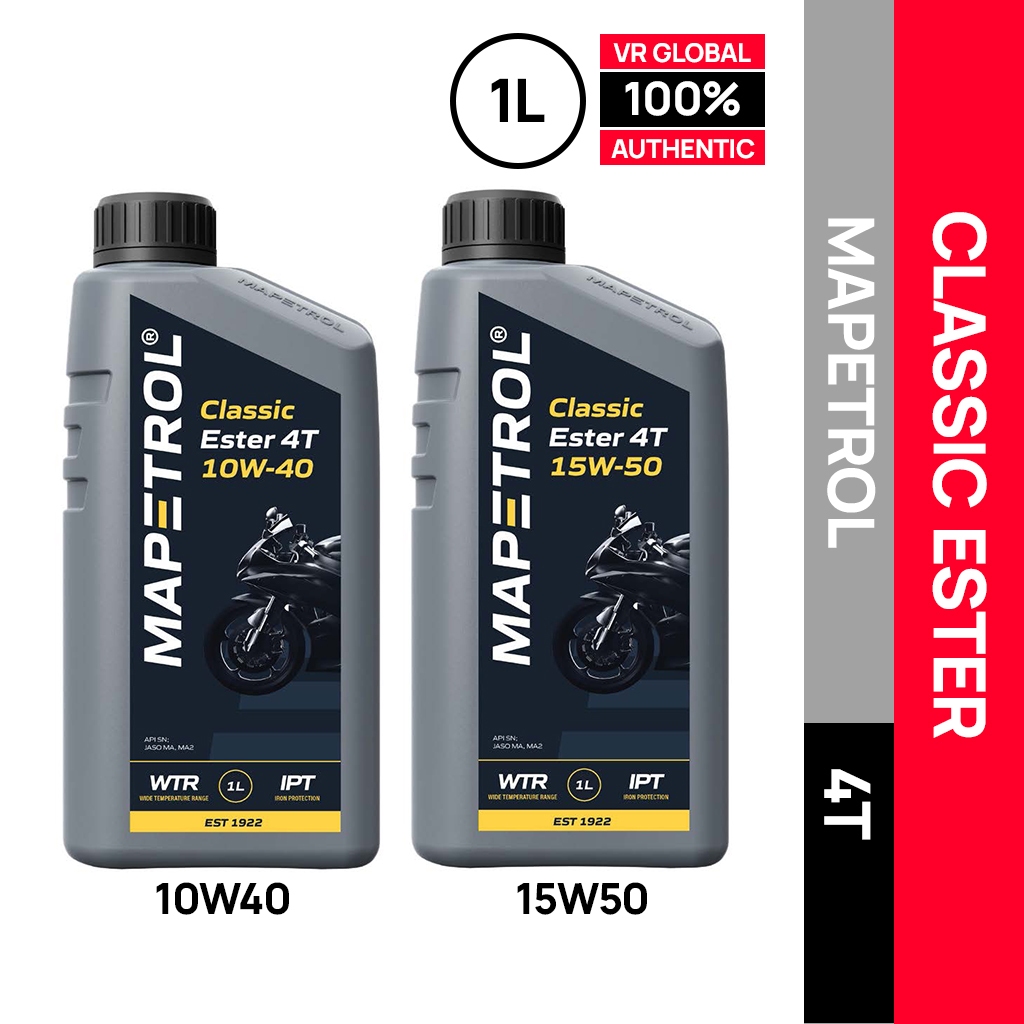 MAPETROL CLASSIC ESTER 4T 10W40 / 15W50 SEMI SYNTHETIC ENGINE OIL ...