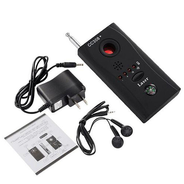 CC308+ Full Frequency Spy Camera Bug Detector With Hidden Cam Lens ...