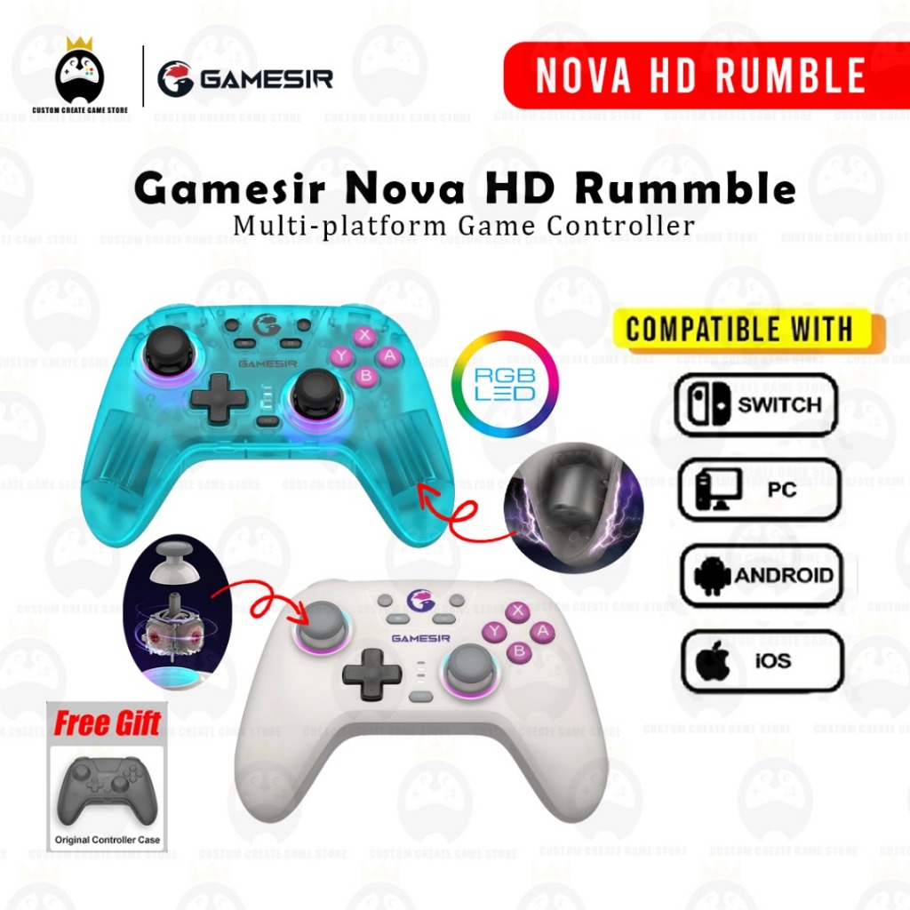 GameSir Nova Wireless Switch Controller Bluetooth Gamepad with Hall ...