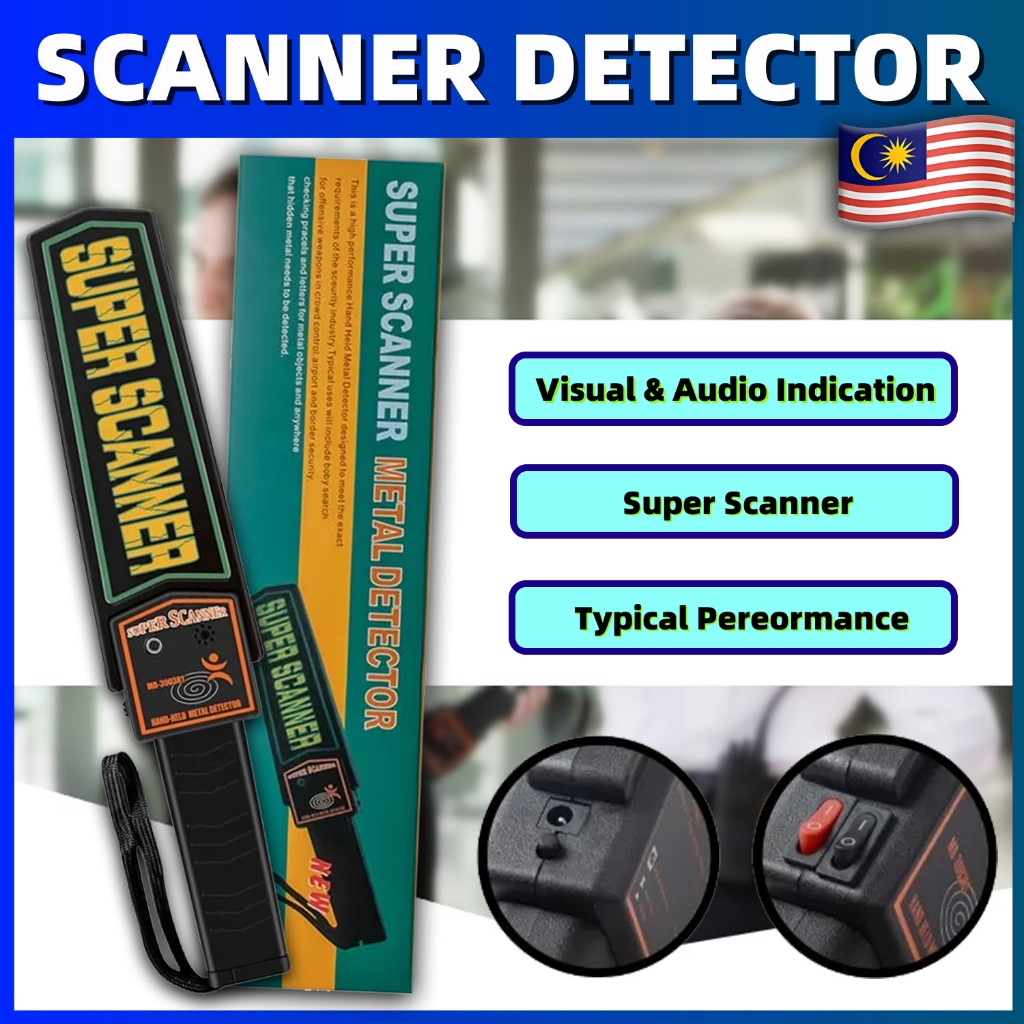 【Super Scanner】High Sensitivity Metal Detector Scanners Portable ...