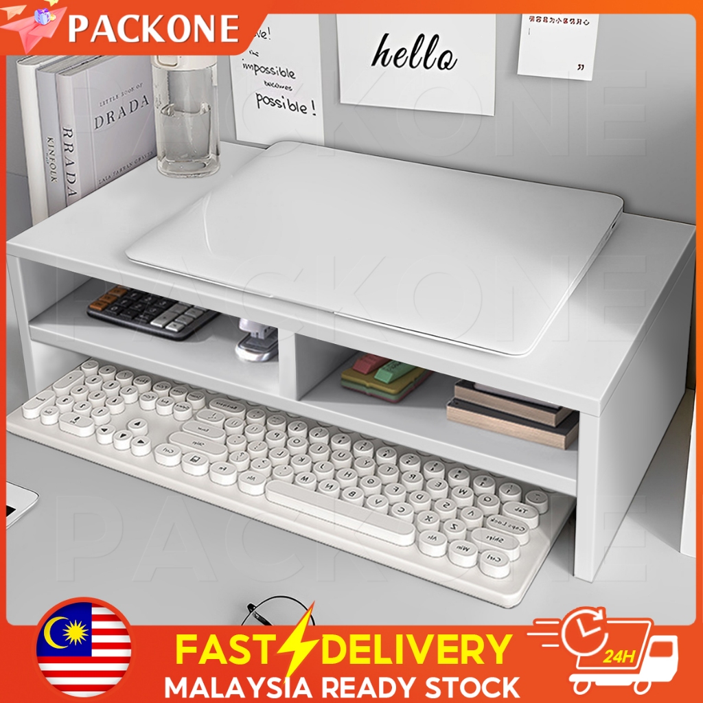 PACKONE 💥Desktop Rack Organizer Computer Monitor Shelf Laptop Holder ...