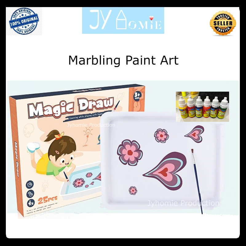 Children Art Colouring Craft Kit Color Marbling DIY Art Kids Activity ...