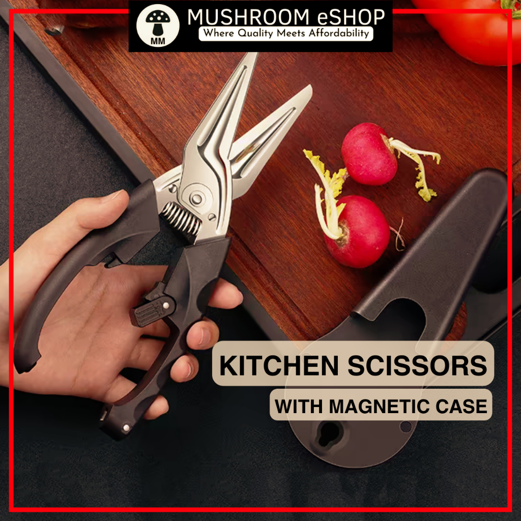 MM Multipurpose Kitchen Scissors With Magnetic Cover 省力厨房多用途剪刀 Gunting ...