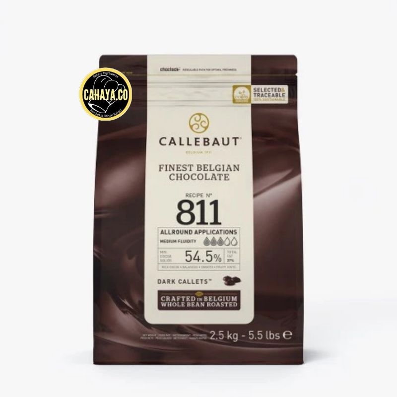 CALLEBAUT 811 (DARK CALLETS) FINEST BELGIAN CHOCOLATE 100g/250g/500g ...