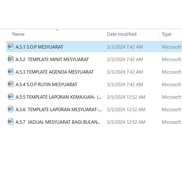 [TEMPLATE MESYUARAT & LAPORAN] 7 Dokumen Word Siap Pakai – Minit ...