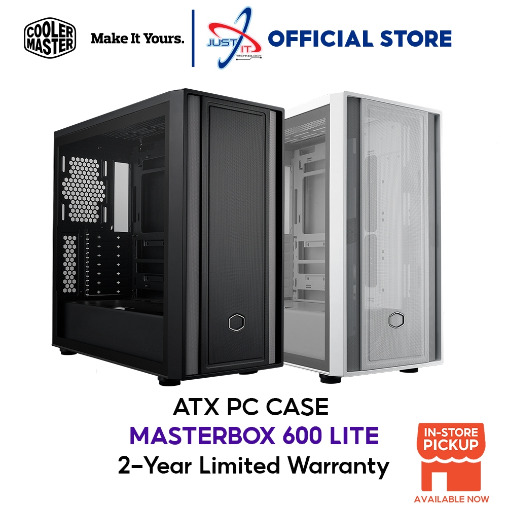 Cooler Master Masterbox 600 LITE ATX PC Case - Black/White | Shopee ...