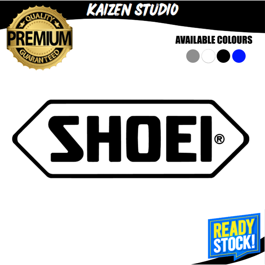 Kaizen Studio SHOEI Sticker Motorcycle Helmet decal Logo Sticker ...