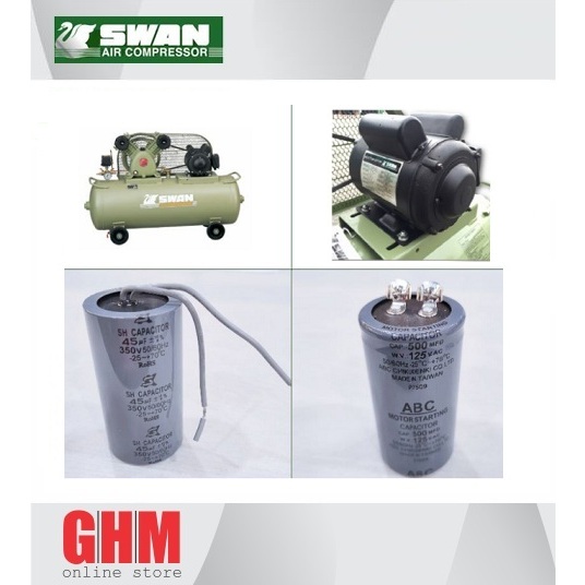 Swan compressor 2HP SVP-202 500UF Starting Running Capacitor Condensor ...