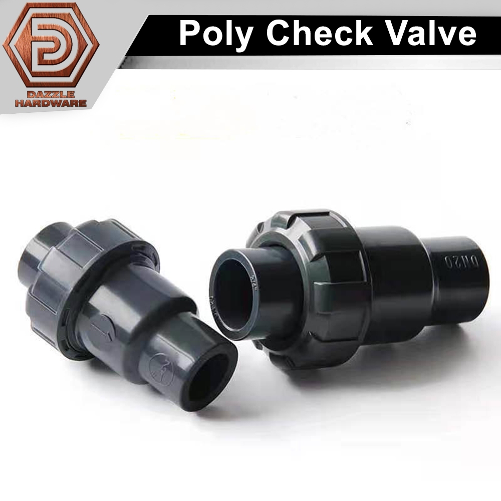 Poly check valve 20mm 25mm 32mm poly one way valve pvc 1 way valve non ...
