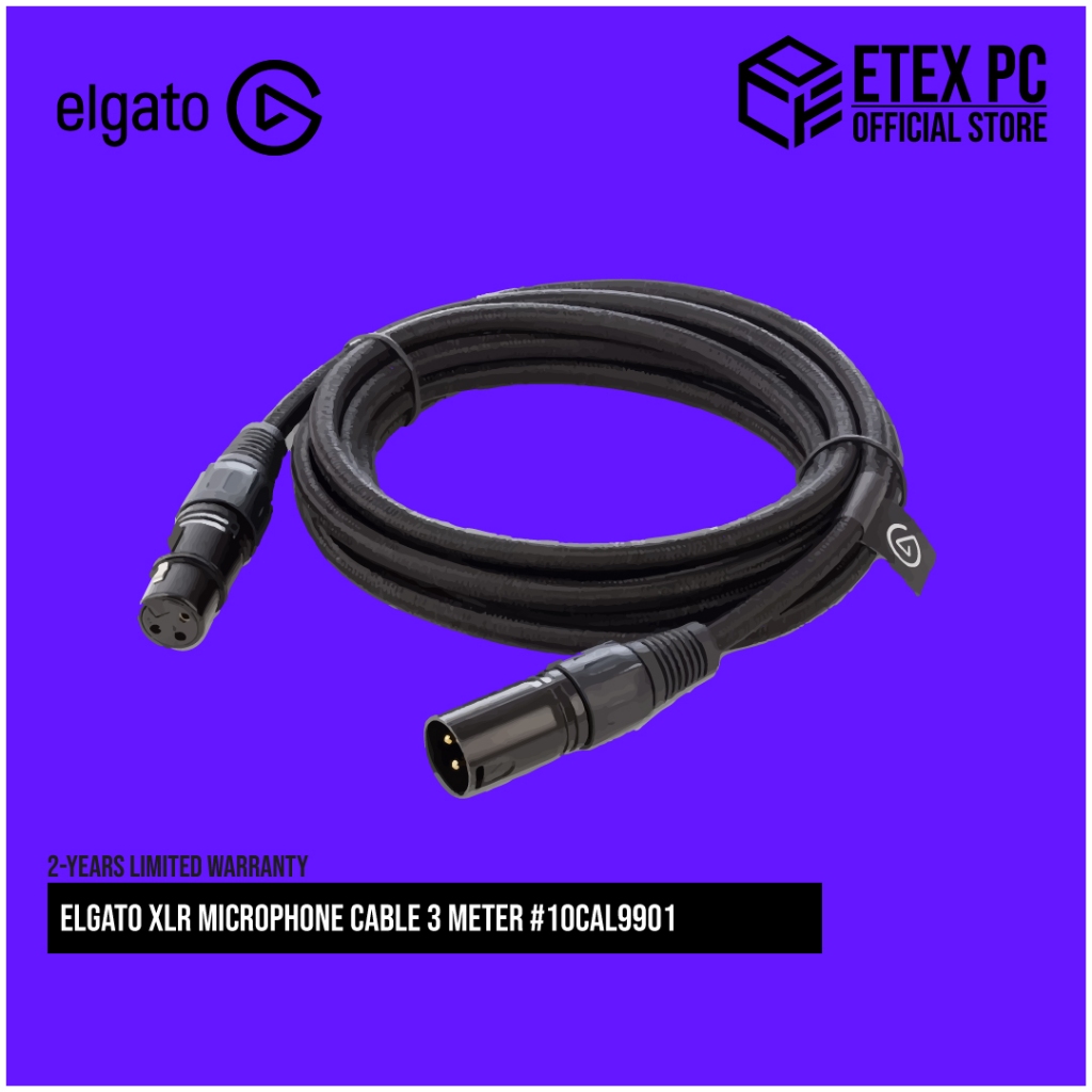 ELGATO XLR Microphone Cable 3 Meter #10CAL9901 | Shopee Malaysia