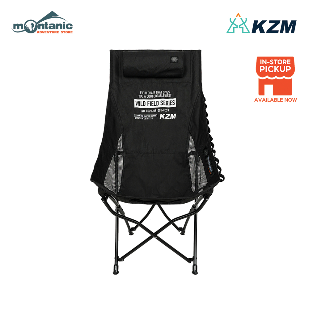 KZM Field Trekker Chair High - 80kg Capacity Portable Folding Kerusi ...