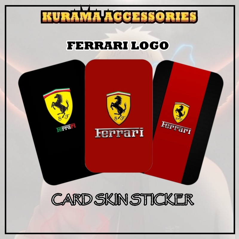 [ FERRARI Logo ] Touch n Go Card Sticker Cover TNG / MASTER / VISA ...