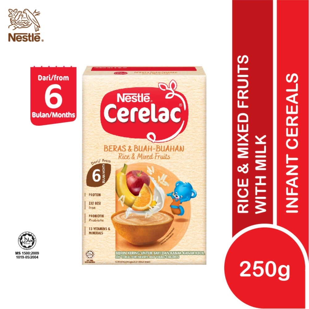 CERELAC Infant Cereals Rice & Mixed Fruits 250g / CERELAC Bijirin ...