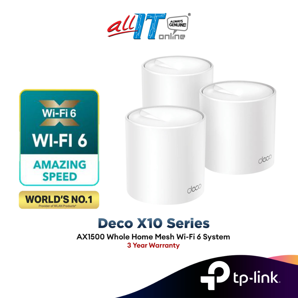 TP-Link Deco X10 AX1500 WiFi 6 Wireless Whole Hone Mesh Router ...