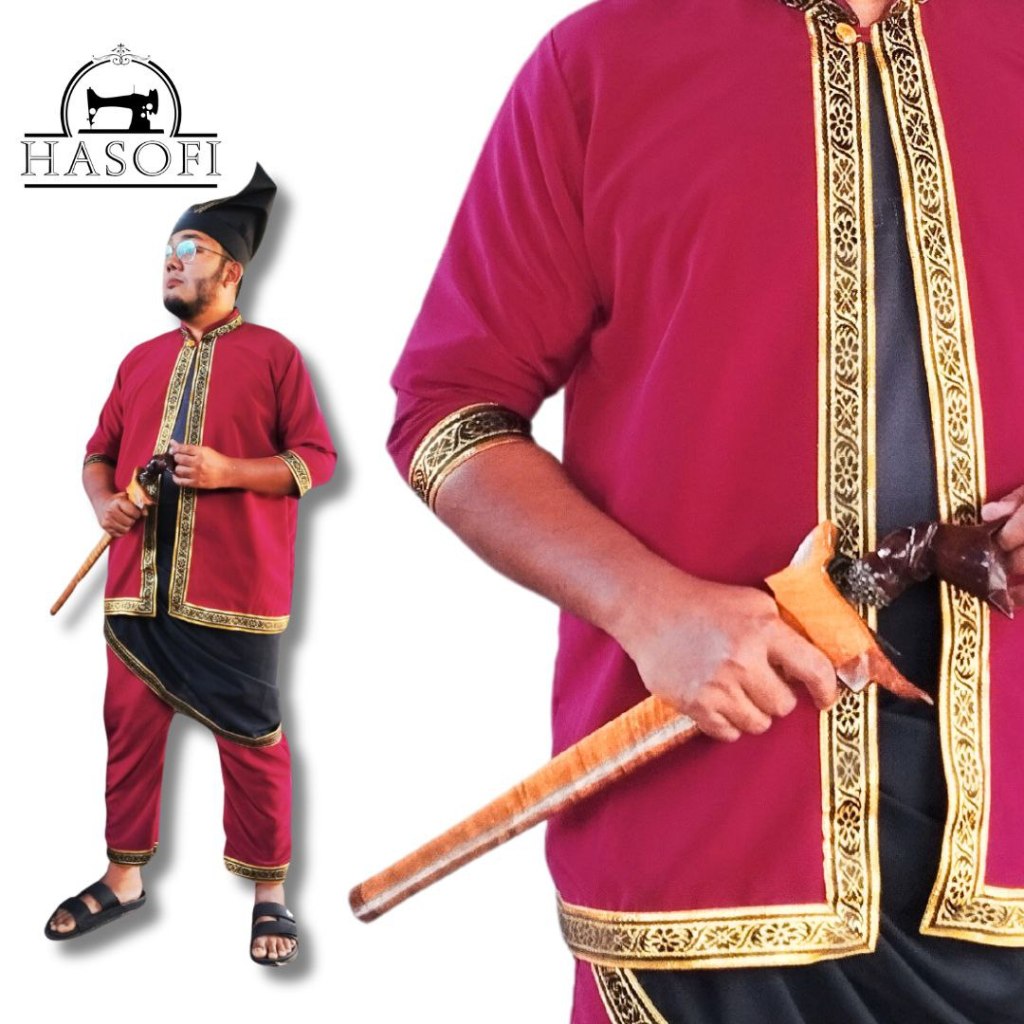 BAJU LAYANG/SILAT DEWASA SET LENGKAP BUSANA MELAYU MAROON | Shopee Malaysia