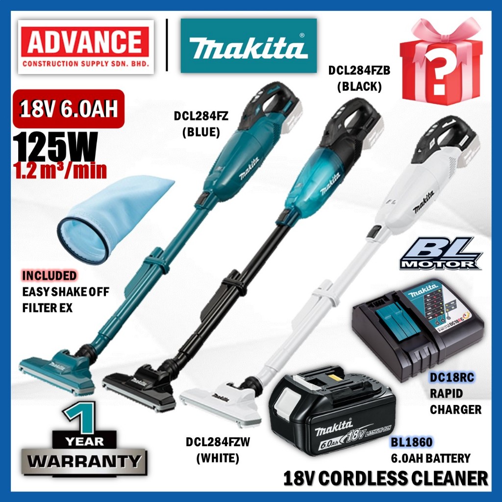 MAKITA DCL284FZW / DCL284FZB / DCL284FZ 18V Cordless Cleaner ( White ...