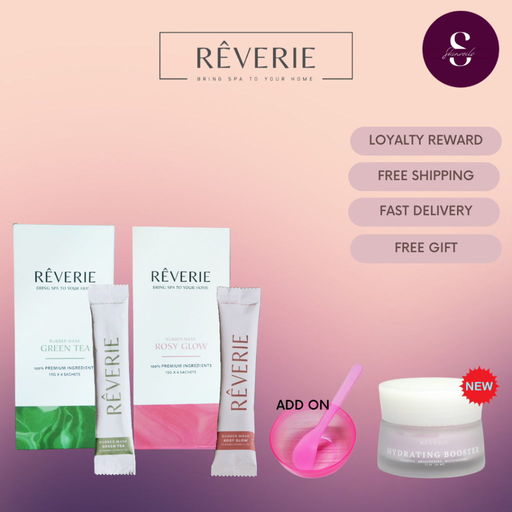 [READY STOCK] REVERIE TOUCH Rubber Mask Green Tea & Rosy Glow Mask ...