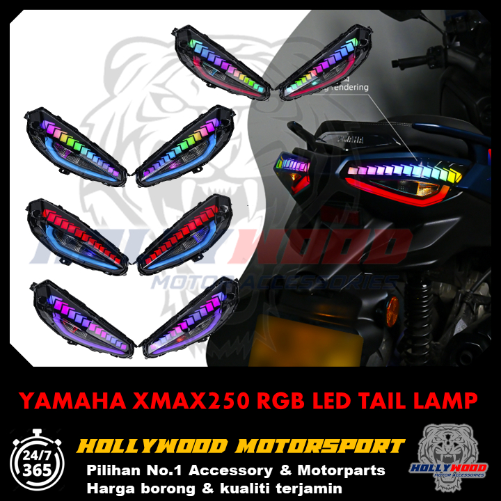 YAMAHA XMAX250 V2 LED INTEGRATED RGB COLOUR CHANGING TAIL LAMP XMAX ...