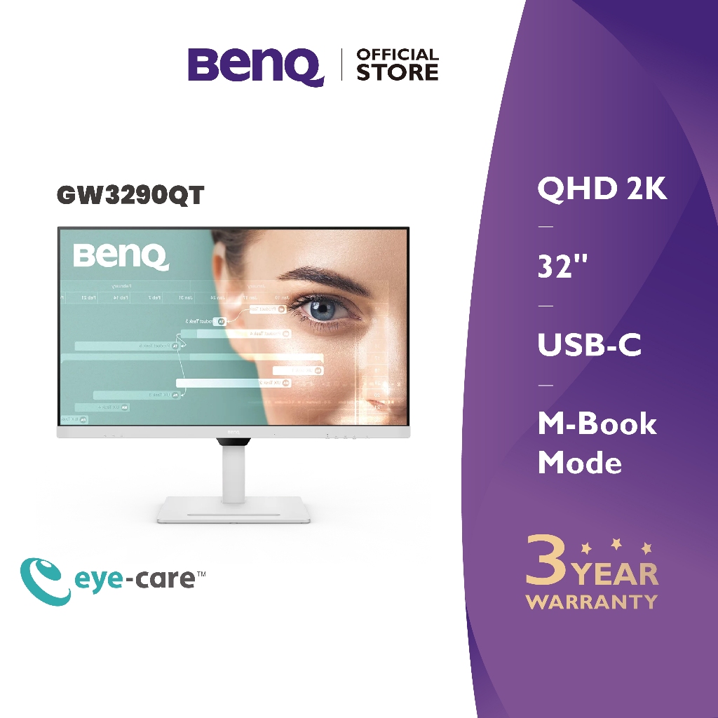 BenQ GW3290QT Home and Office Monitor (32"/ QHD / USB-C / M-Book Mode ...