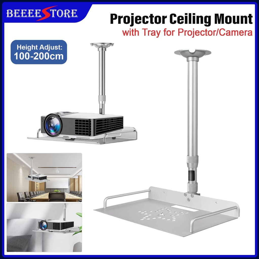 100-200cm Universal Projector Ceiling Mount with Tray Celling Bracket ...