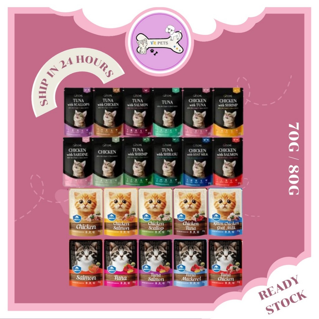 Catsome Wet Food Pouch 80G / Sniffly Wet Food Pouch 70G - Grain Free ...