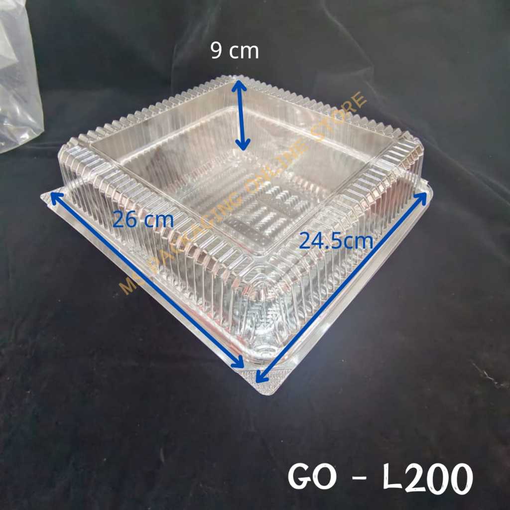 GO - L200 GC - PACK Plastic Tray [ 50pcs± ] Bakery Disposable Plastic ...