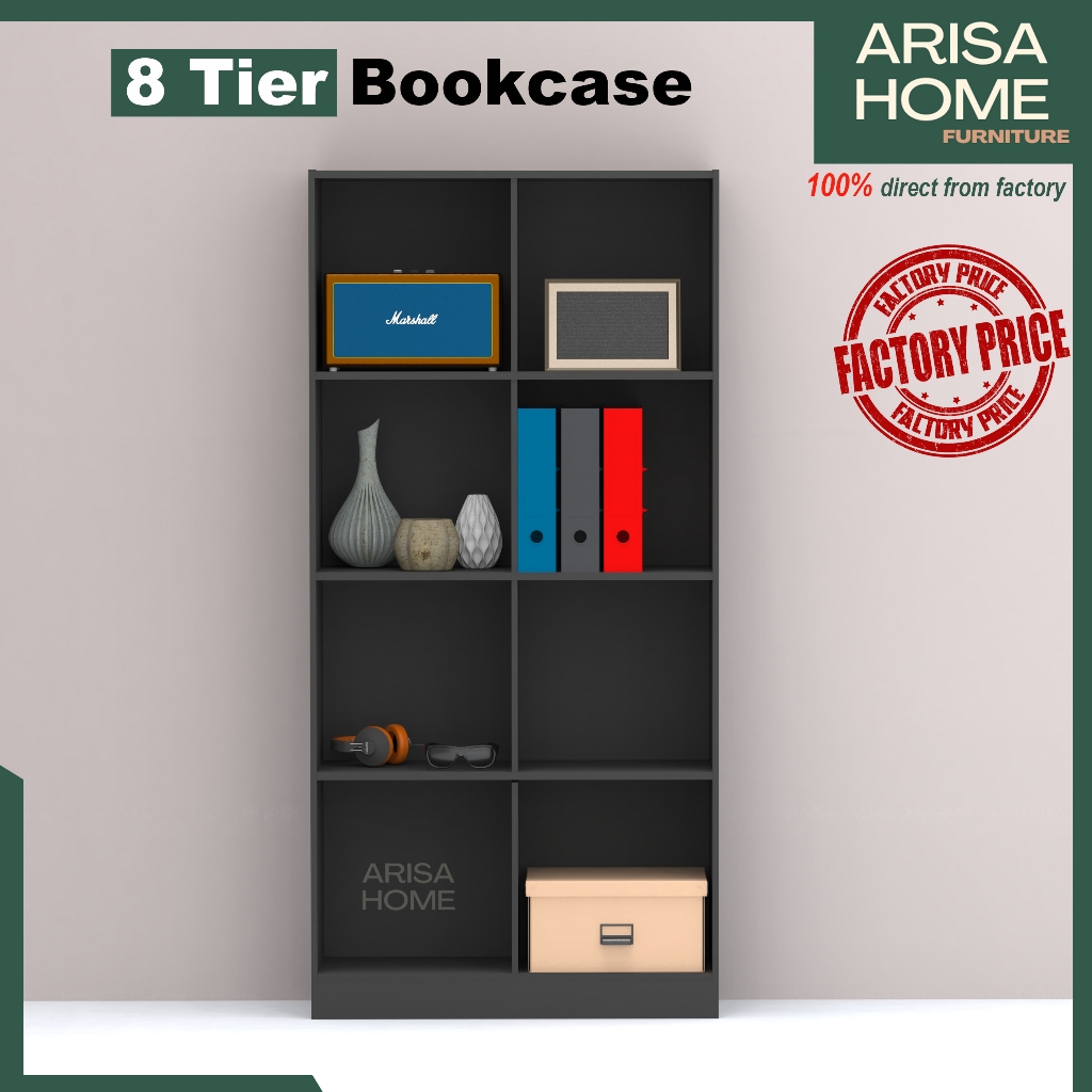 ArisaHome 8 Tier Bookcase / 8 Cube Bookcase / Almari Buku / Rak Buku ...