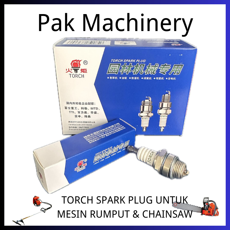 [READY STOCK] Spark Plug TORCH Spark Plug Mesin Rumput Chainsaw Knaspack Power Sprayer Hand ...