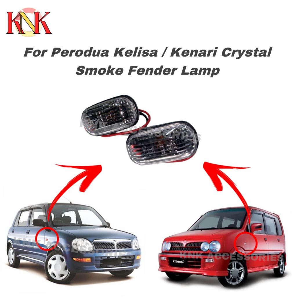 Perodua Kelisa / Kenari Crystal Smoke Fender Lamp | Shopee Malaysia
