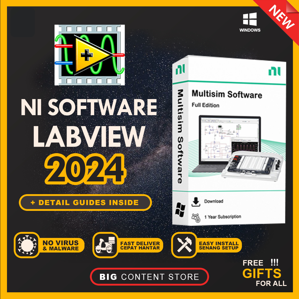 NI LabView 2024 Full + Toolkit & Modules 💯 EASY INSTALL SOFTWARE 💯 LIFETIME PREMIUM 💯 FAST ...