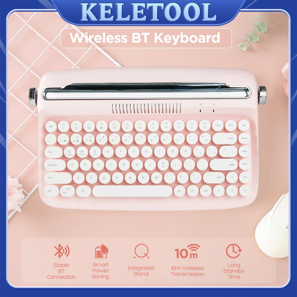 Actto B303 Wireless Bluetooth Keyboard Retro Keyboard Mini Multi ...