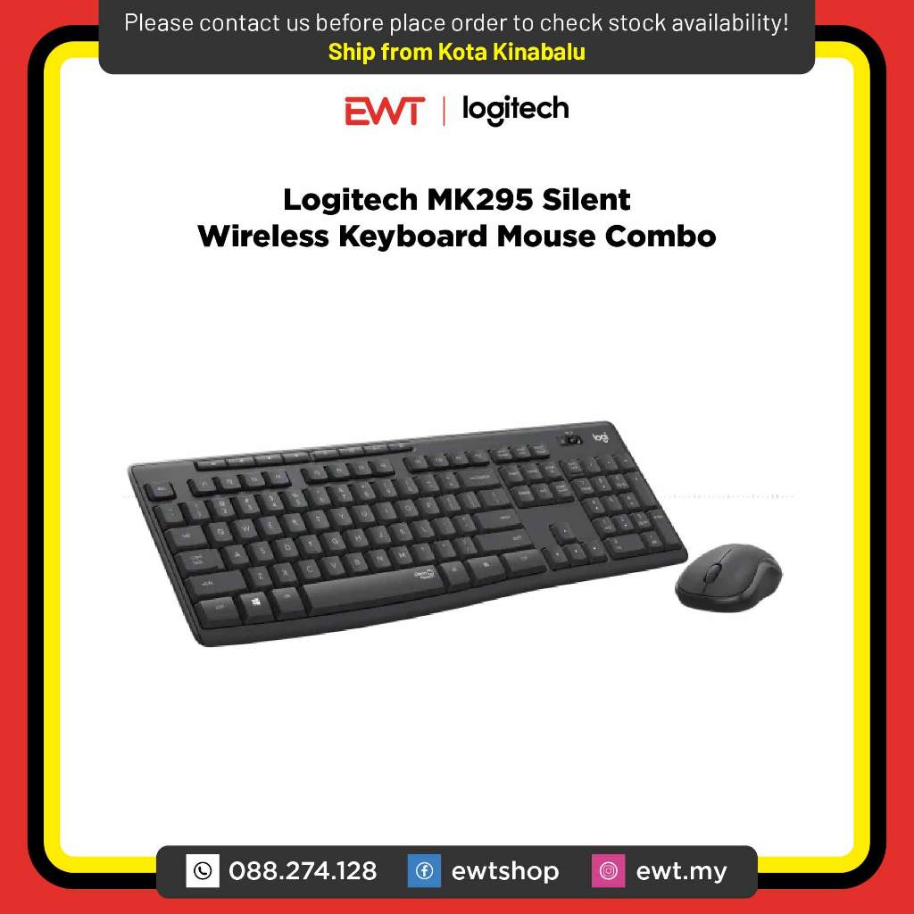 Logitech MK295 Wireless Combo Keyboard and Mouse 100% GENUINE! | Shopee Malaysia