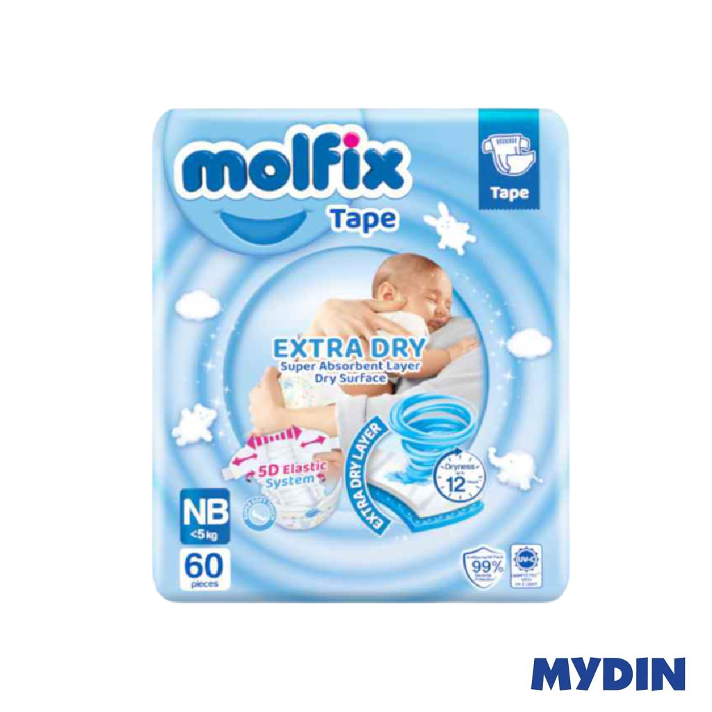 Molfix Extra Dry Tape NB60 | Shopee Malaysia