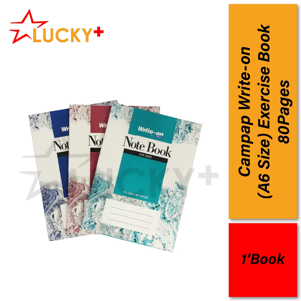 Campap Write-On A6 Exercise Book(1Book)(80Page) | Small Note Book ...