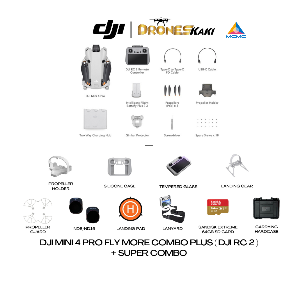 DJI Mini 4 Pro - Malaysia Set with MCMC Sirim Certified, Advanced Mini Camera Drone | Shopee ...