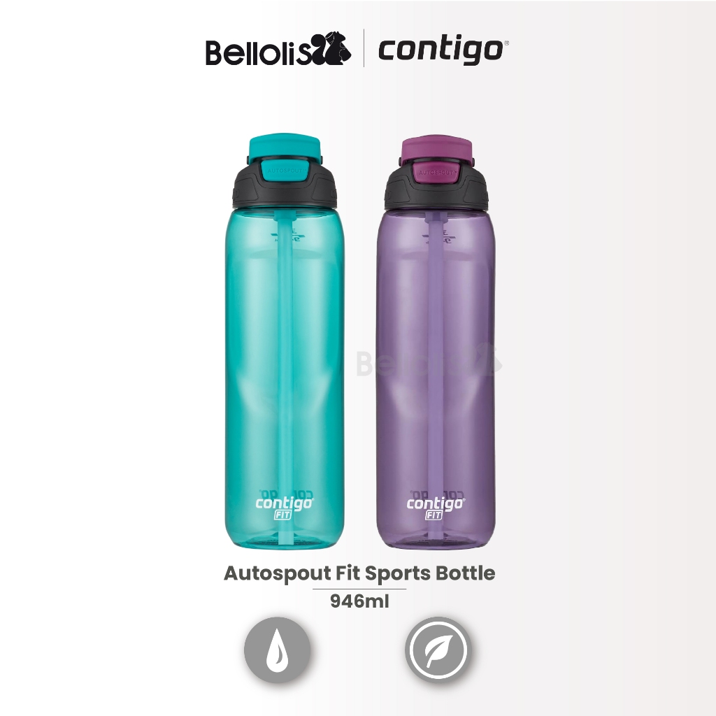 CONTIGO Fit Water Bottle with AUTOSPOUT® Straw 32oz//946ml | Shopee ...