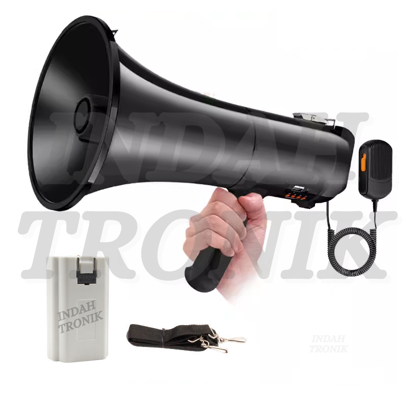 High Power Megaphone Loudspeaker Pembesar Suara Hailer With USB Player ...