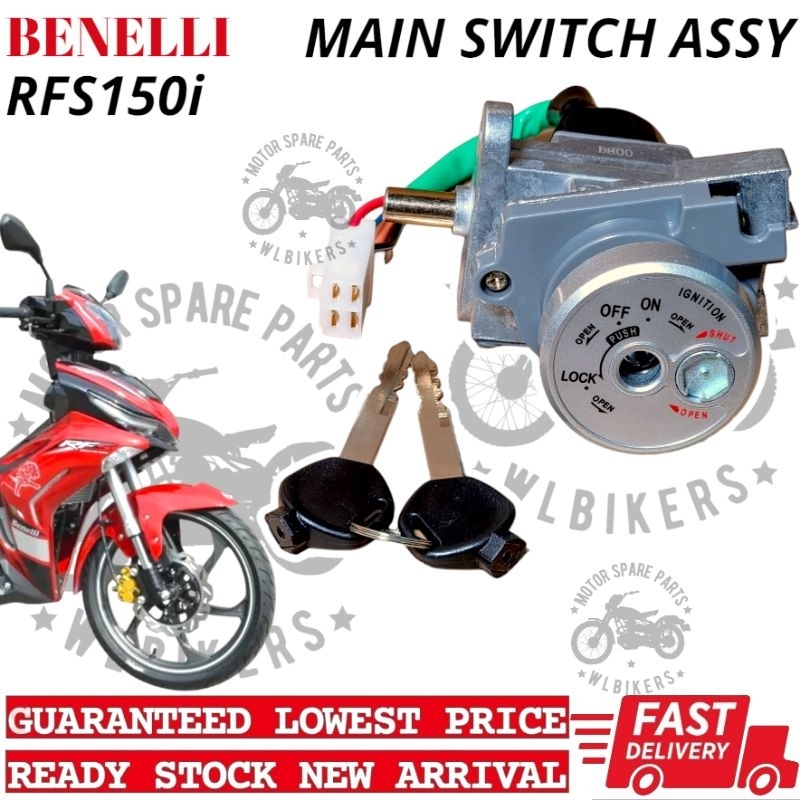 BENELLI RFS150I RFS 150 MAIN SWITCH SET SEAT LOCK KUNCI HANDLE -HOT ...