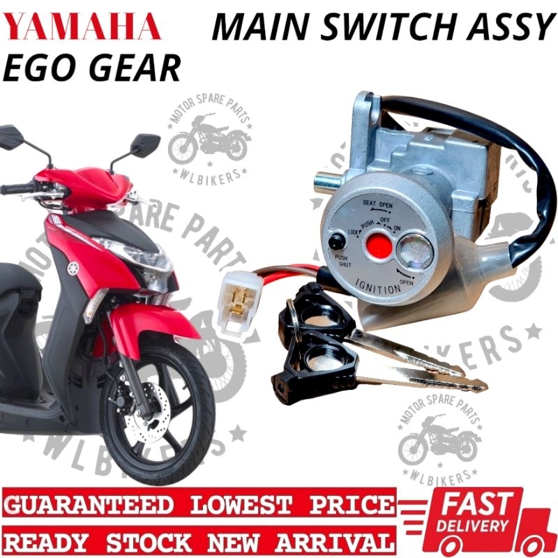 YAMAHA EGO GEAR SCOOTER MAIN SWITCH SET SEAT LOCK KUNCI HANDLE -HOT ...