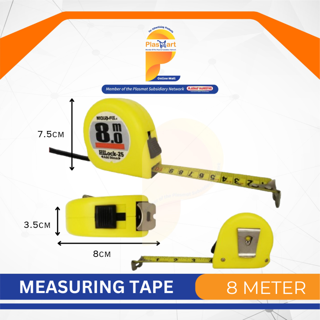 8.0 Meter Measuring Tape ( Yellow ) | Shopee Malaysia