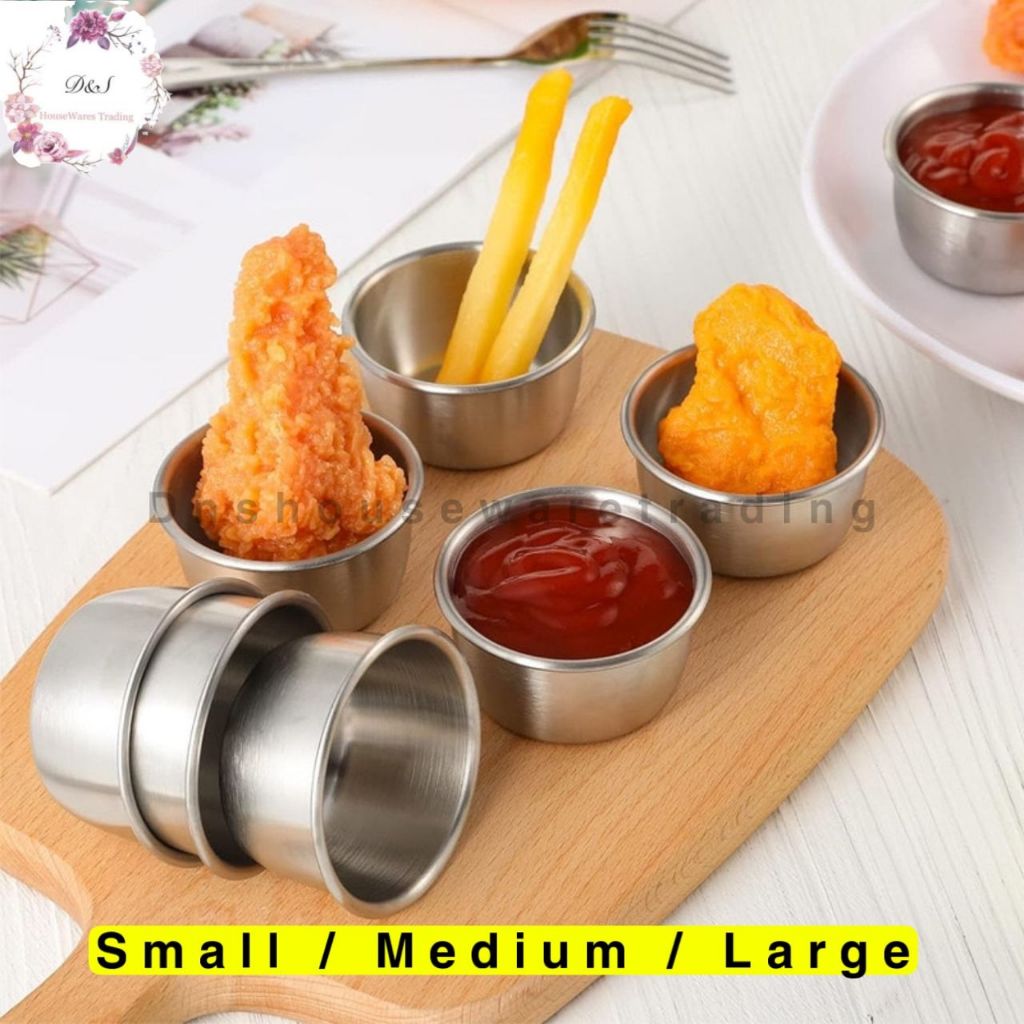 🇲🇾 304 Stainless Steel Sauce Cup Jam Bowl Seasoning Dipping Cup Cawan ...