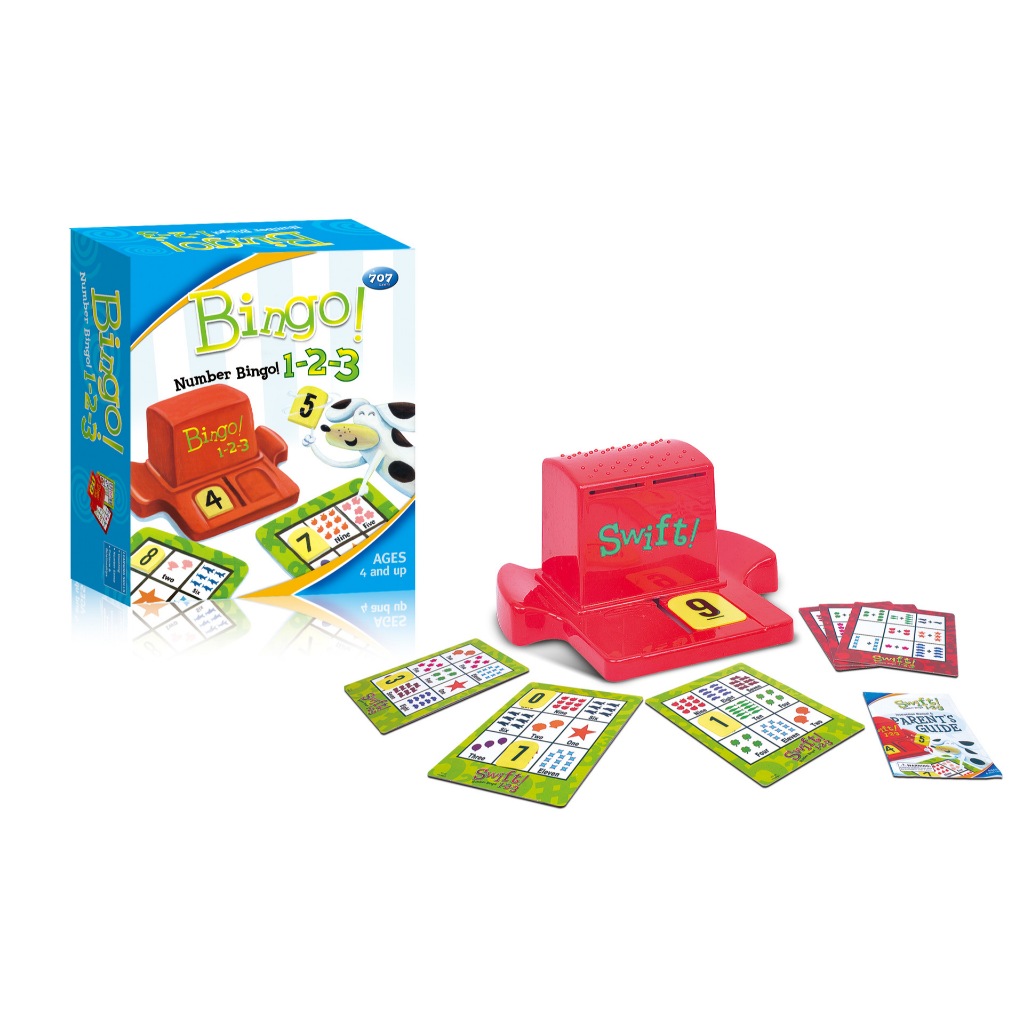 Learning & Fun Bingo Number Word Matching Pairing Board Game Family ...