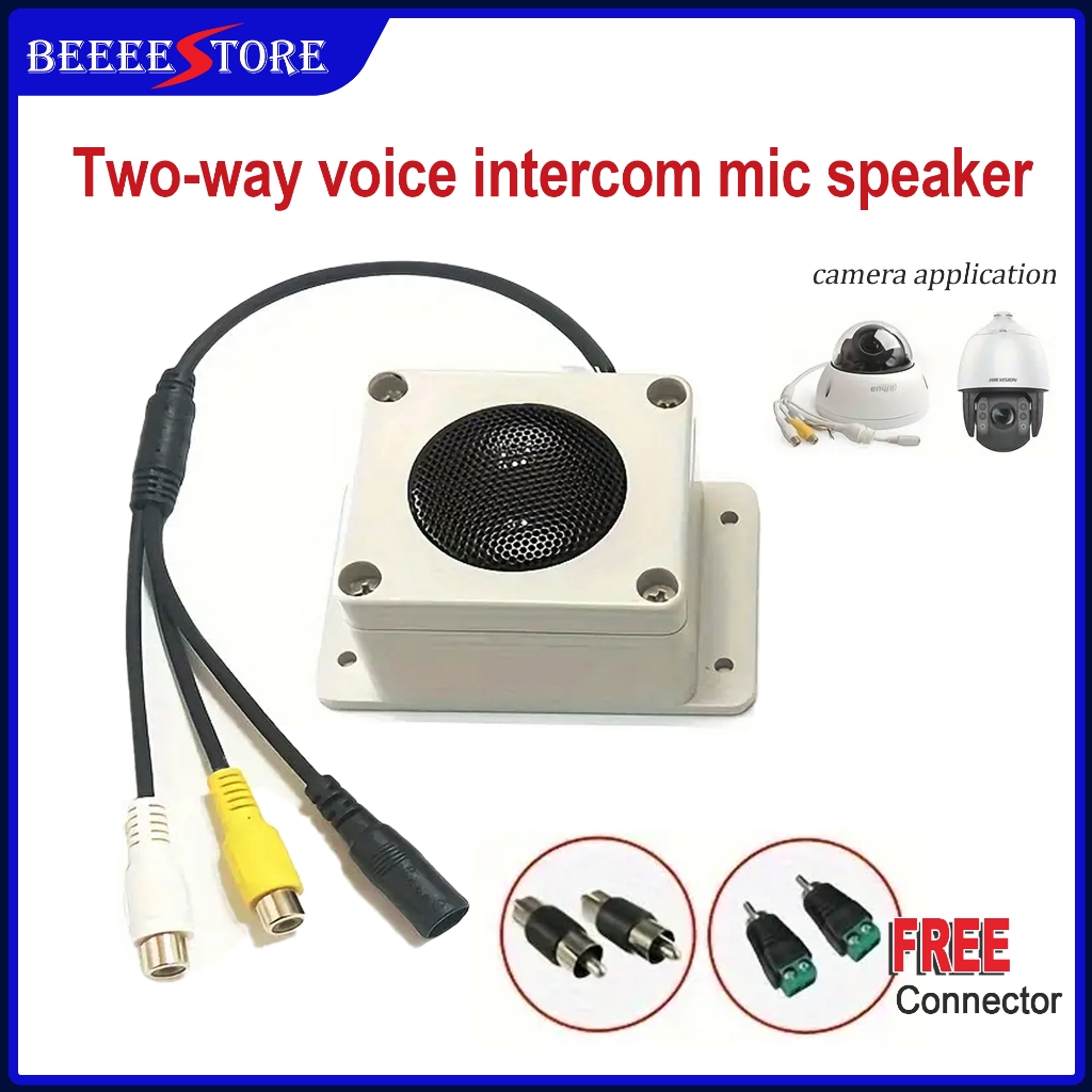 Two-way voice intercom mic speaker (mic+speaker) CCTV Camera | Shopee ...