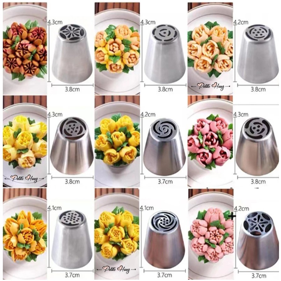 [Petite Houz] Russian Piping Nozzle Cake Cream Icing Nozzle Bunga ...