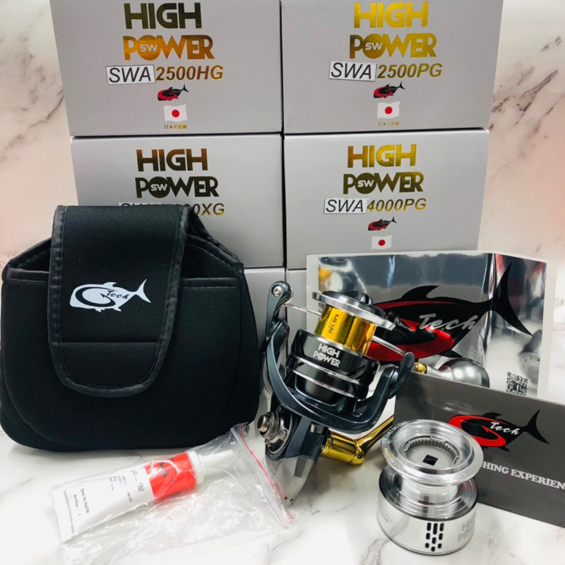 G-TECH fishing reel HIGH POWER SWA 2500PG/4000PG/5000PG/2500HG/4000XG ...