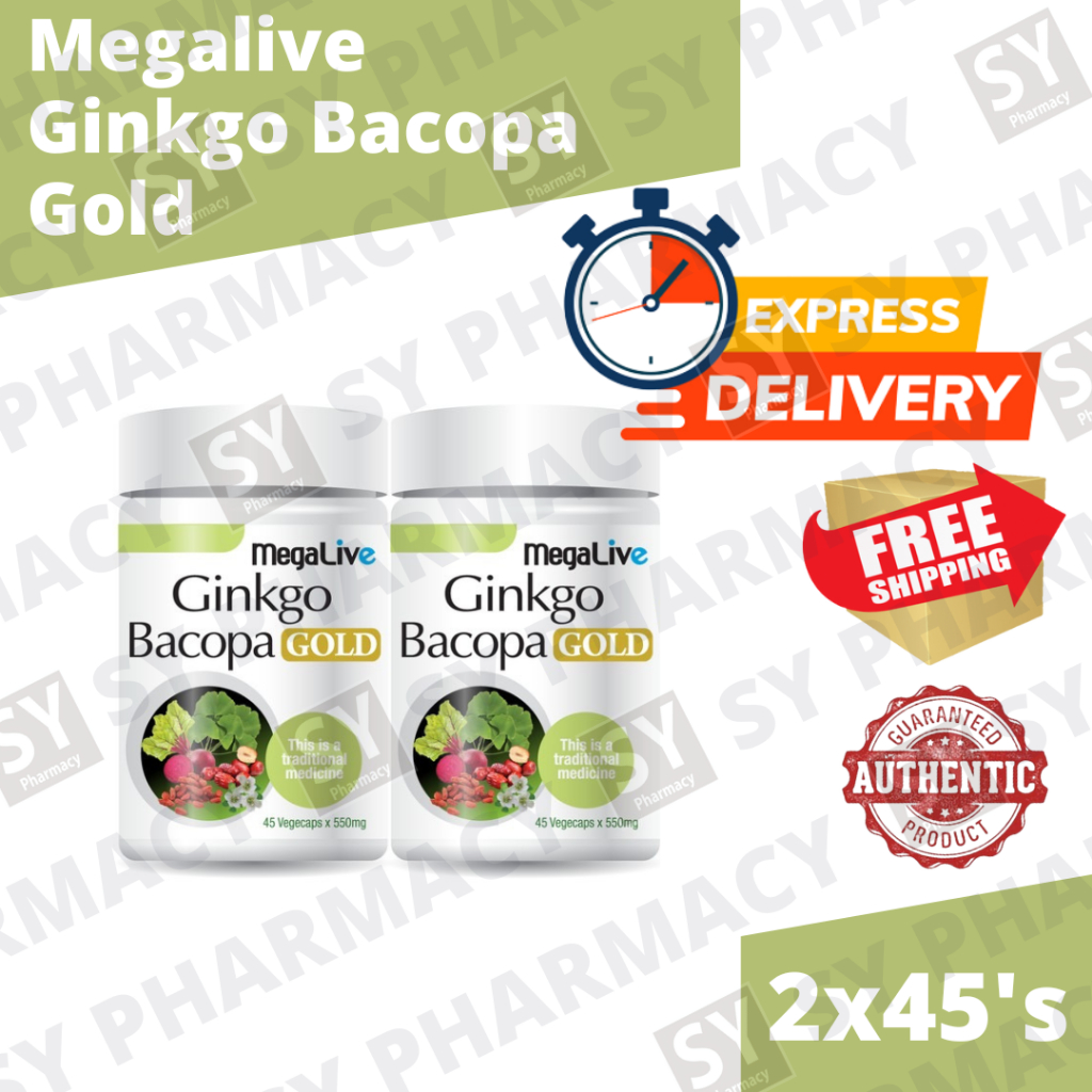 Megalive Ginkgo Bacopa Gold 2x45's (Exp: 11/2026) | Shopee Malaysia